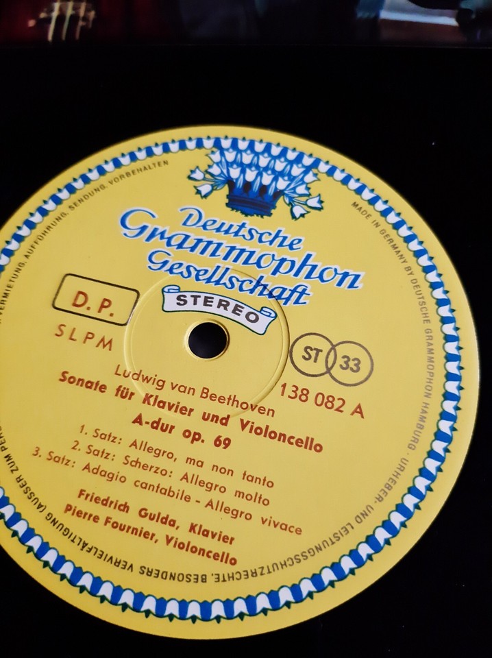 PIERRE FOURNIER & GULDA - Beethoven Sonatas LP DGG Tulips 138 082 ...