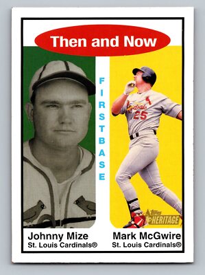 2001 Topps Heritage #TH7 Johnny Mize / Mark McGwire Then and Now | eBay