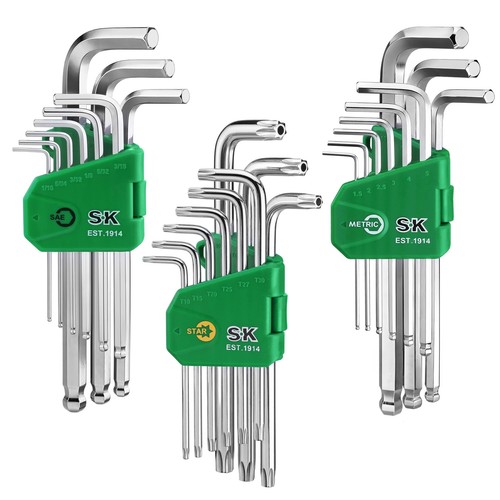 SK 27-Piece Allen Wrench Set Metric/Sae/Star Hex Key Set L-Shaped S2 ...
