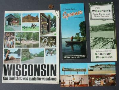1960-70s Era Wisconsin 4 piece booklet-brochure postcard set Green Bay ...