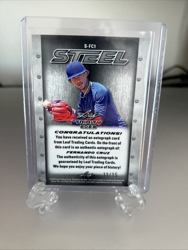 2023 Leaf Trinity Steel Fernando Cruz Auto /15 Chicago Cubs | eBay