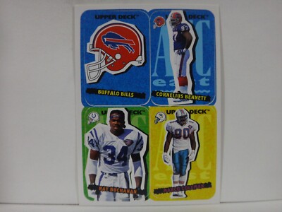 1995 Collector's Choice Update Stick-Ums Bills Card #66 C.Benn/Buchan/M ...