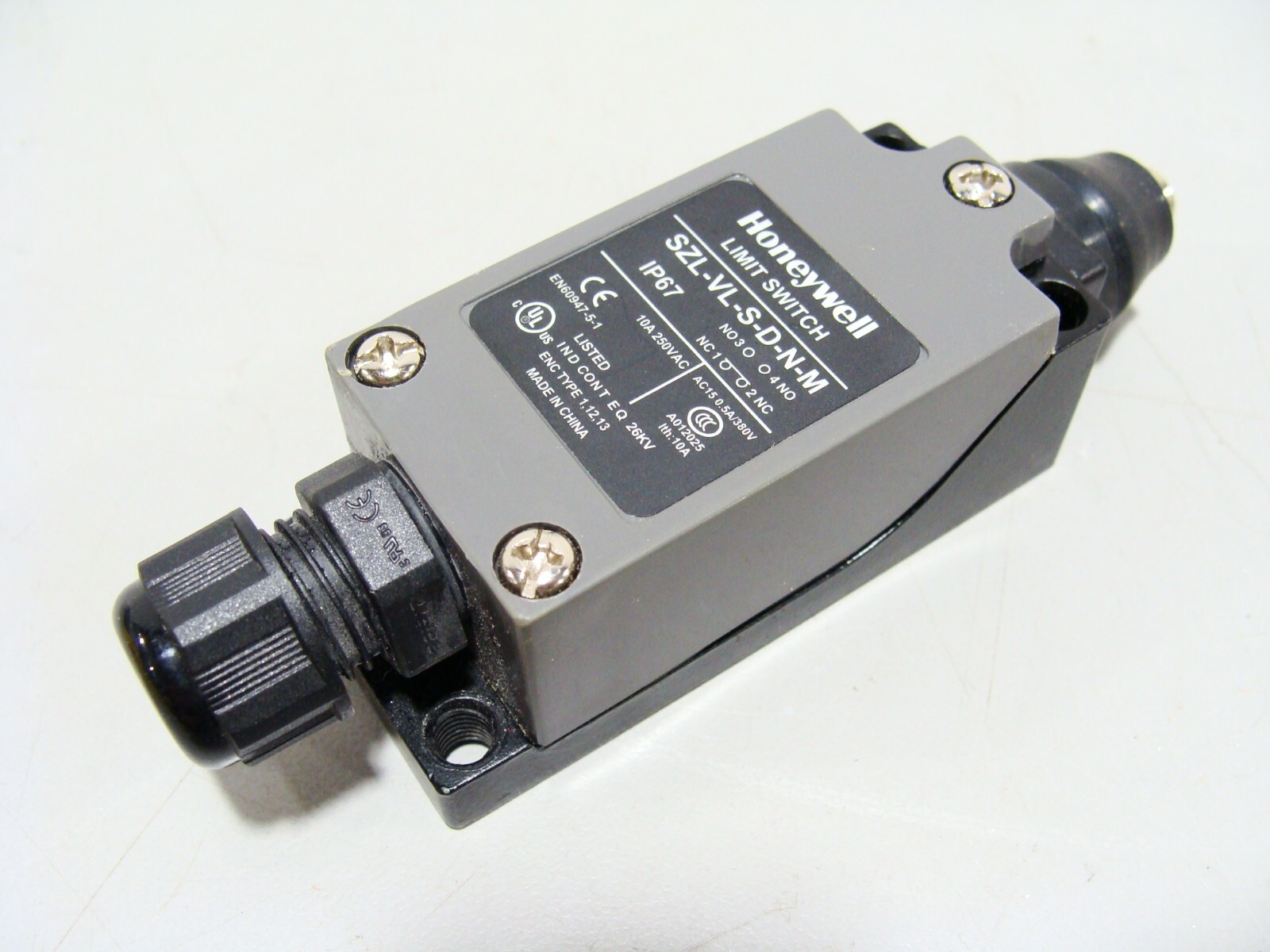 Honeywell SZL-VL-S-D-N-M Minature Safety Travel Limit Switch 10A 250vac ...