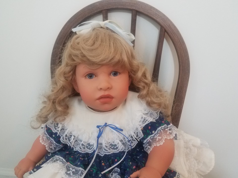 Apple Valley Doll Works Finished Kit Girl Doll "Lupe" 23" Blond Hair ...