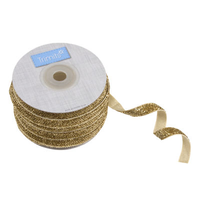20x Glitter Velvet Ribbon 20mx10cm Gold Sewing Craft Tool Hobby Art UK ...