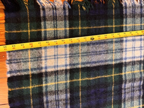 Dress Gordon Tartan Wool Throw Vintage EUC 35 X 53" Fringe Blanket ...