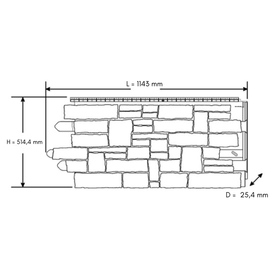 Terra | SK | Polymer Siding Panel | 1143 mm X 514 mm | eBay UK