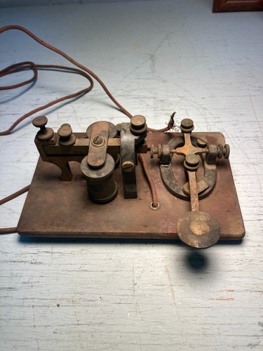 Antique Telegraph Sound and Key on Board | eBay
