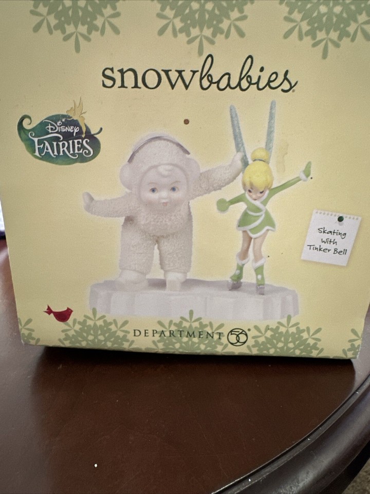 Snowbabies Disney Fairies Skating With Tinker Bell | eBay