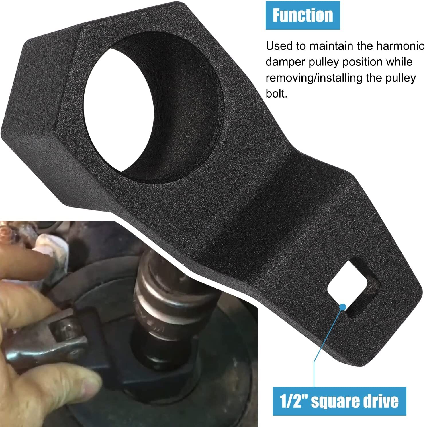 50mm Crankshaft Crank Pulley Wrench Spanner Holder Tool for Honda Acura ...