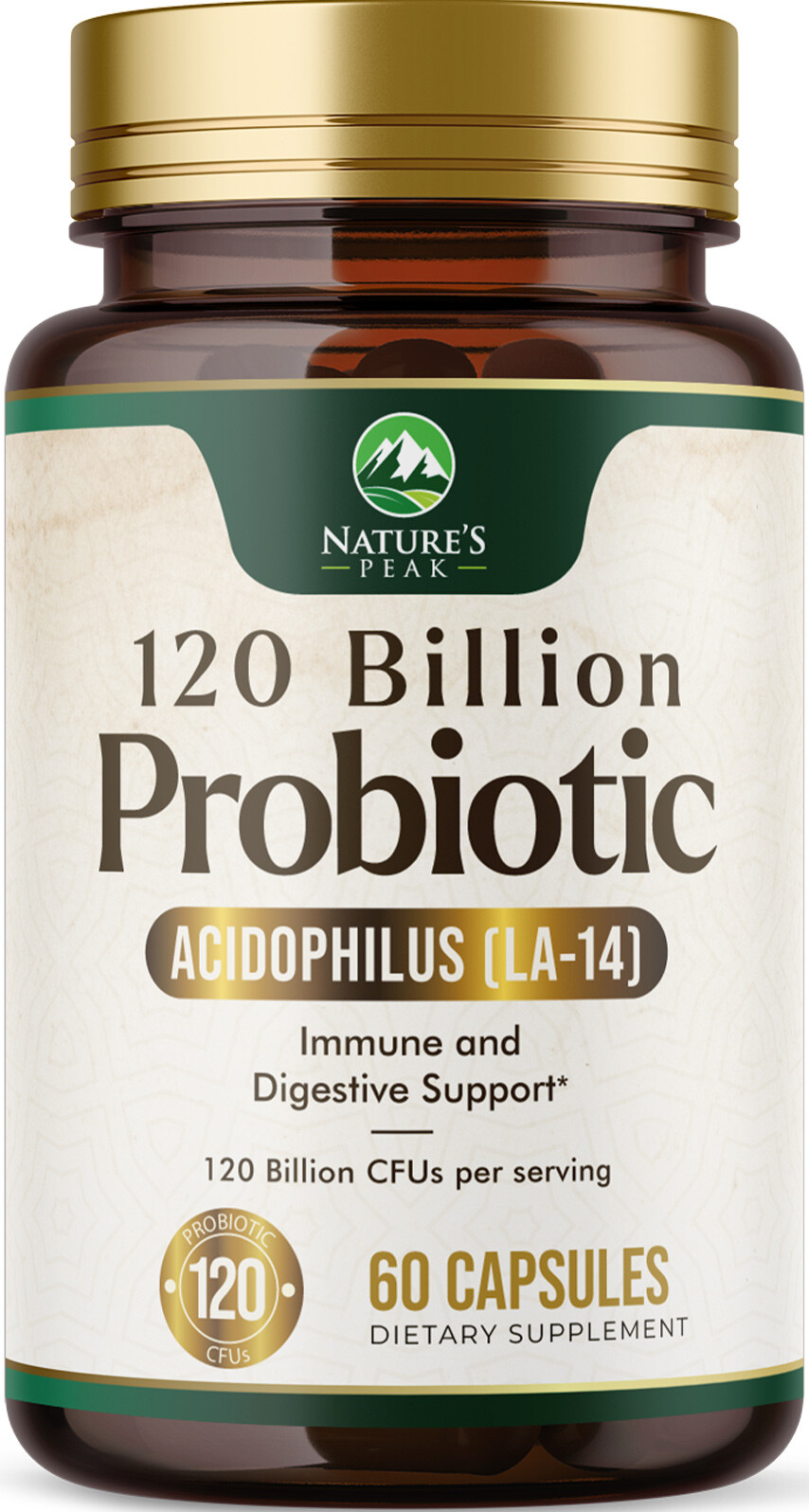 Daily Acidophilus Probiotic, 120 Billion CFUs Per Serving, Probiotic ...