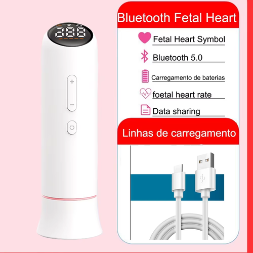 Doppler Fetal Heart Monitor Rechargeable Bluetooth Fetal Heart Pregnant ...