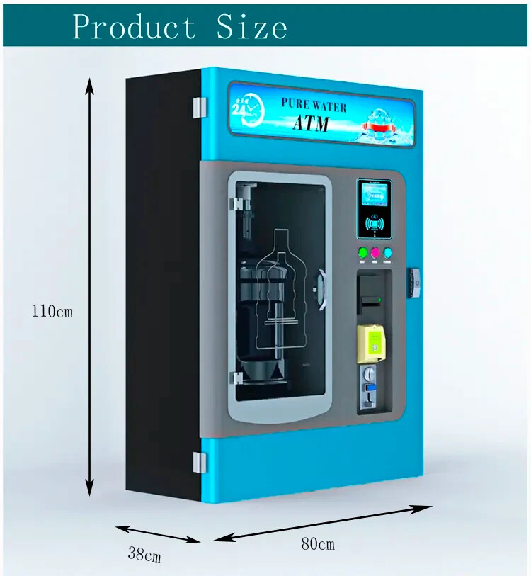 Reverse Osmosis Water RO Coin Operated 3000GPD 9 Stage Vending Machine ...