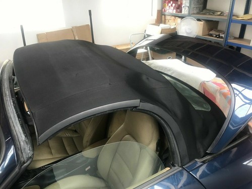 BLACK CONVERTIBLE ROOF CANVAS DYE / SOFT TOP REVIVER RESTORER COLOUR ...