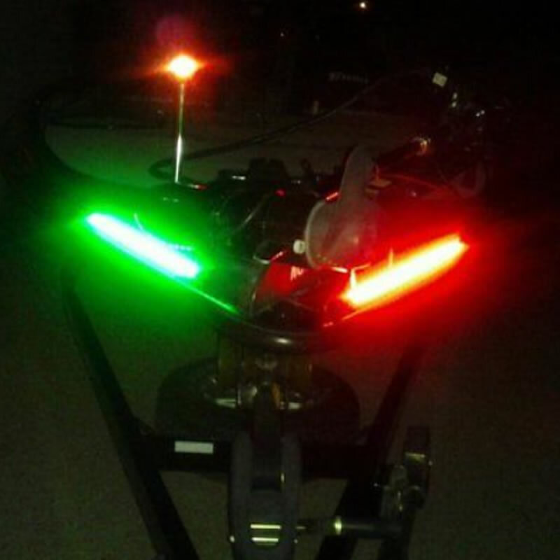 LED Lighting Bass Boat Bow Red & Green Navigation Lights Marine For ...