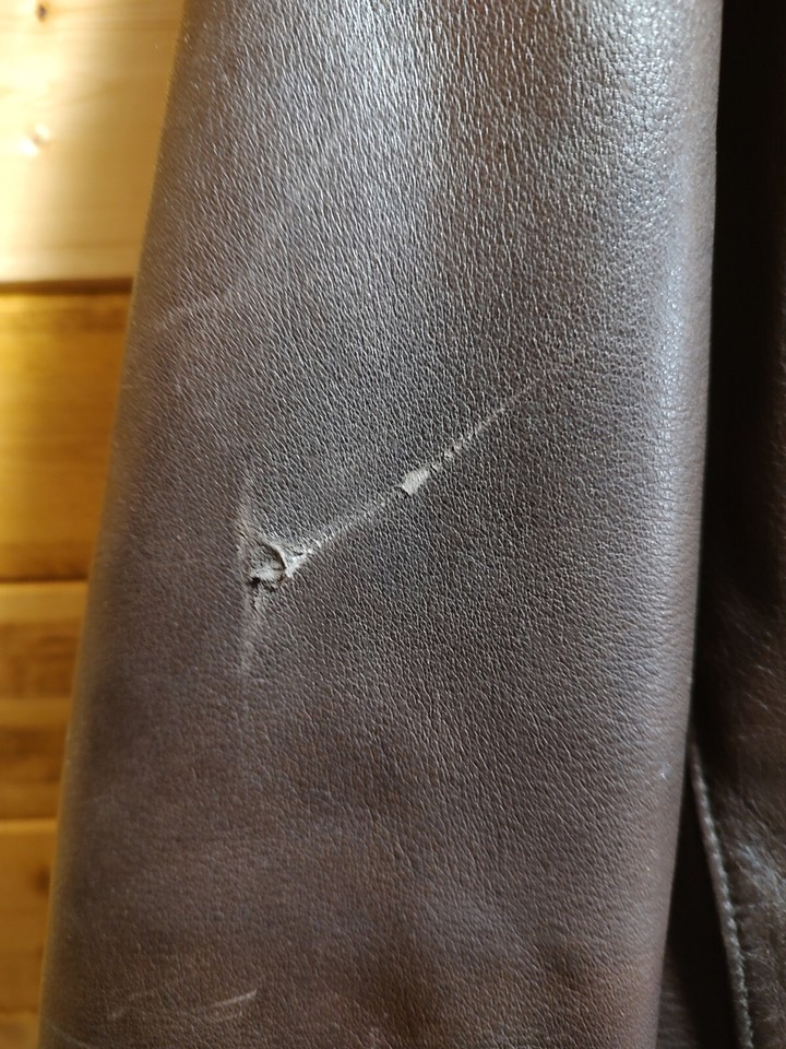 Andrew Marc/ Marc N.Y. Leather Bomber Coat. Scuff on sleeve. XL. Brown ...