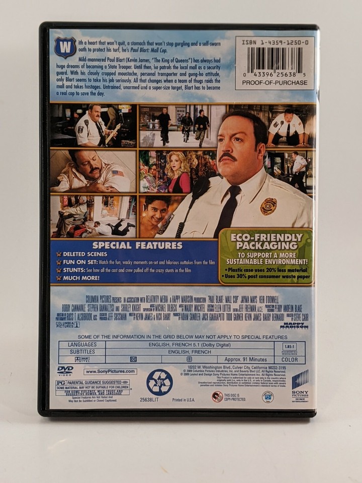 Paul Blart: Mall Cop (DVD, 2009) Steve Carr Comedy, Kevin James | eBay