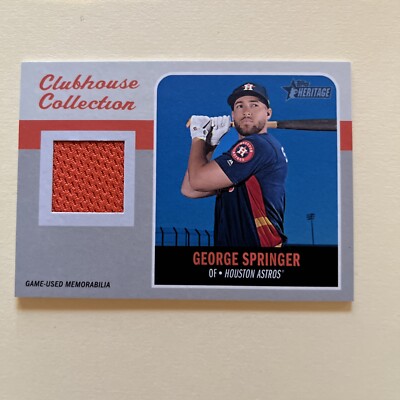 2019 Topps Heritage George Springer patch ccr-gs Orange Patch | eBay