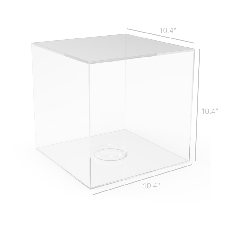 10 X 10 X 10" Acrylic Sports Display Case Removable Riser Art ...