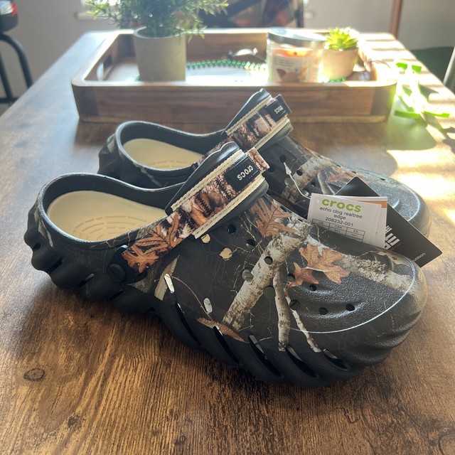 Crocs X Realtree Echo Clogs Edge Camo Black Mens Size 13 (208232-001 ...