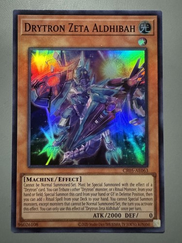 YUGIOH DRYTRON ZETA ALDHIBAH ASIA ENGLISH EDITION CR05-AE063 SUPER RARE ...