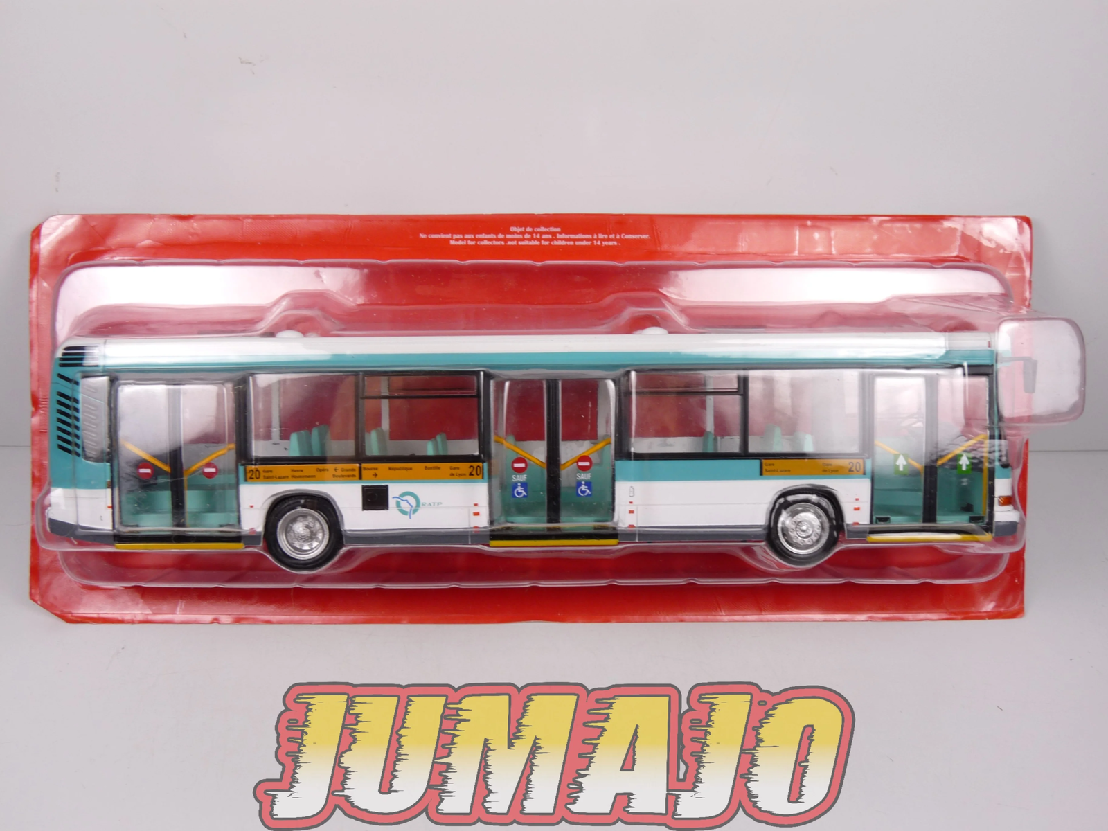 SUB117 BUS IXO Hachette 1/43 : HEULIEZ GX317 RATP France 1995 n°20 Gare ...