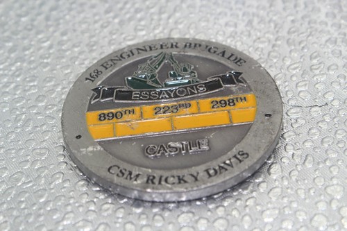 168 Engineer Brigade Essayons Castle CSM Ricky Davis Challenge Coin | eBay