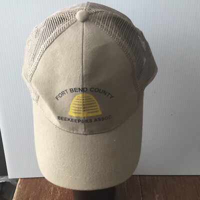 Fort Bend BEEKEEPERS Assoc. BASEBALL CAP Mesh Beige Texas County ...