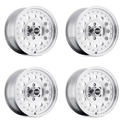 Set 4 American Racing AR62 Outlaw II 16x8 8x6.5 Machined Wheels 16" 0mm ...