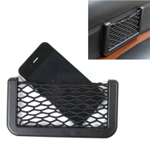 1Pc Car Interior Body Edge Elastic Net Storage Mesh Phone Holder ...