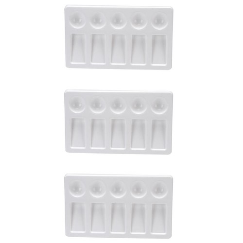 3 Pcs Paint Palette Tray Rectangular Trays Painting Colour Mixing ...