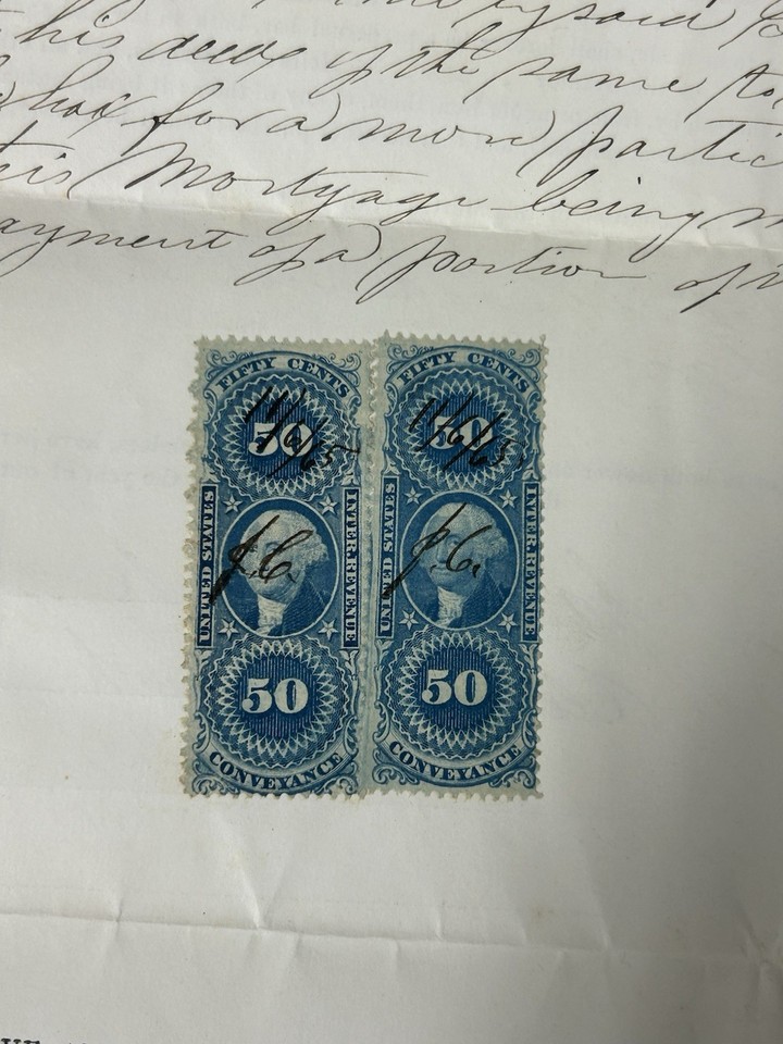 Internal Revenue Documents With Stamps United States 1860s - LOT OF 3 ...