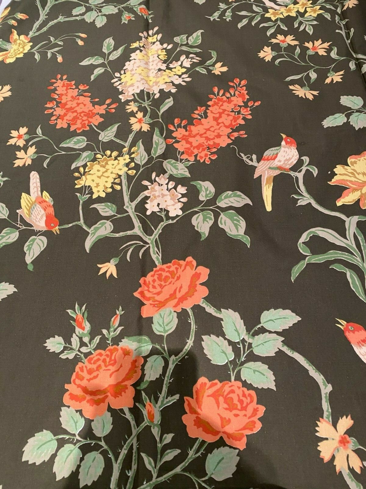 Rare Greeff Vintage Fabric 1979 Lilacs & Roses from the Designer ...