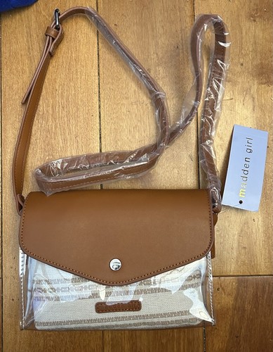 NWT Madden Girl Clear 2 Piece Crossbody Brown Strap MSRP $54 | eBay
