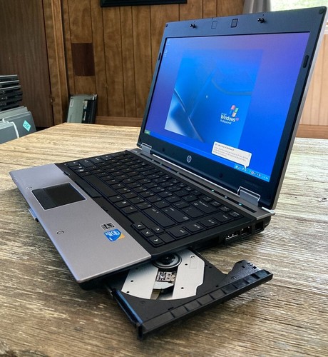 14.1" HP Elitebook Laptop W/ Vintage Windows XP 32 Bit For Running Old ...