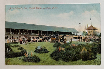 1900s MA Postcard Taunton Bristol County Fair Grand Stand fairground ...