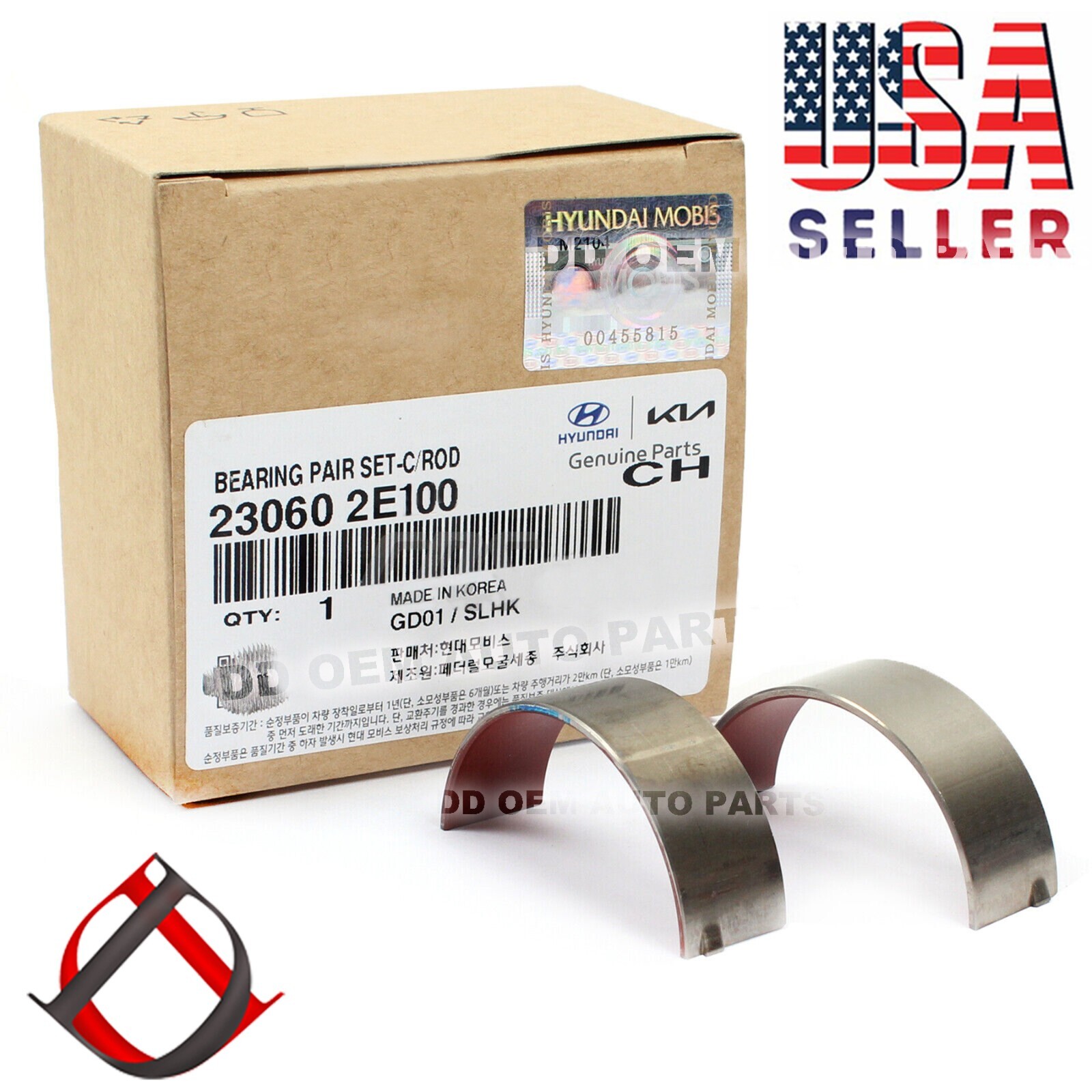 Genuine Engine Connecting Rod Bearing 23060-2E100 for Select Kia ...