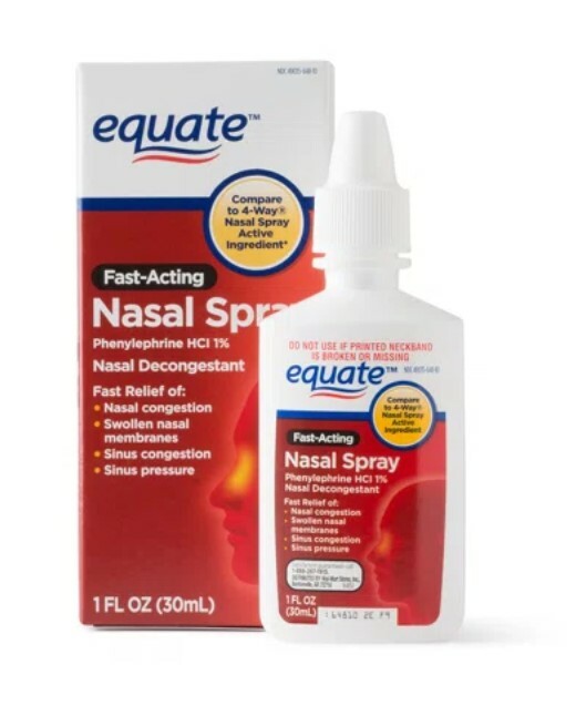 2-PACK Equate Fast Acting 4-Way Nasal Spray Phenylephrine HCl WORLDWIDE ...