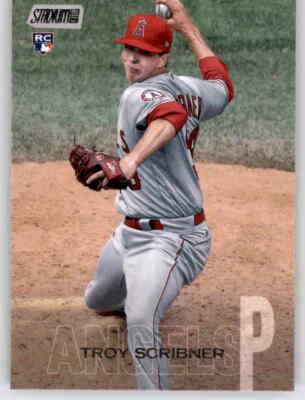 2018 Stadium Club Troy Scribner Rookie RC Insert MLB PWE Angels #233 | eBay