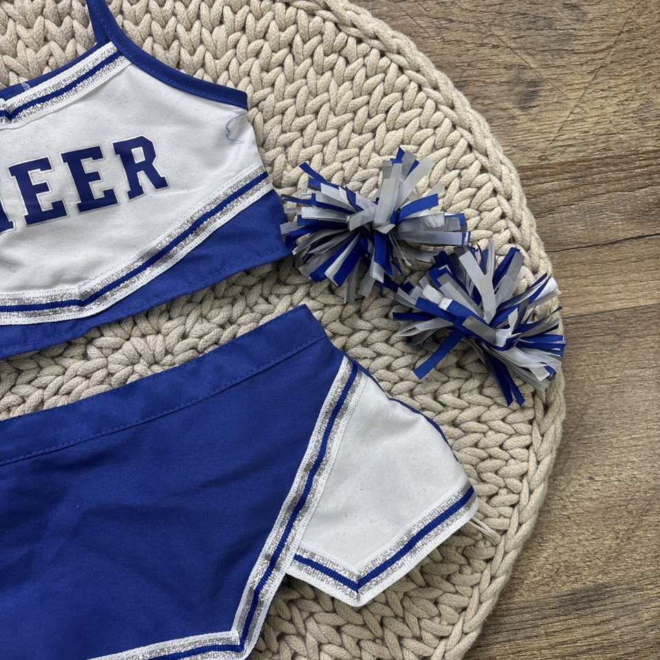 Build A Bear Blue Cheerleader Outfit with Pom Poms for BABW Bears | eBay