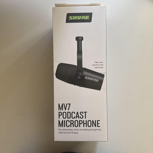 Shure MV7 Podcast Microphone, USB/XLR, Includes Cables & Box Used | eBay