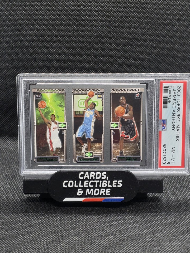 Lebron James/Carmelo Anthony/Dwyane Wade 2003 Topps Rookie Matrix RC ...