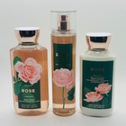 Bath & Body Works ROSE Fragrance Mist Body Lotion & Body Wash Gift Trio ...