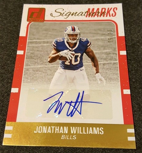 JONATHAN WILLIAMS 2016 DONRUSS SIGNATURE MARKS SP ROOKIE AUTOGRAPH 11/ ...
