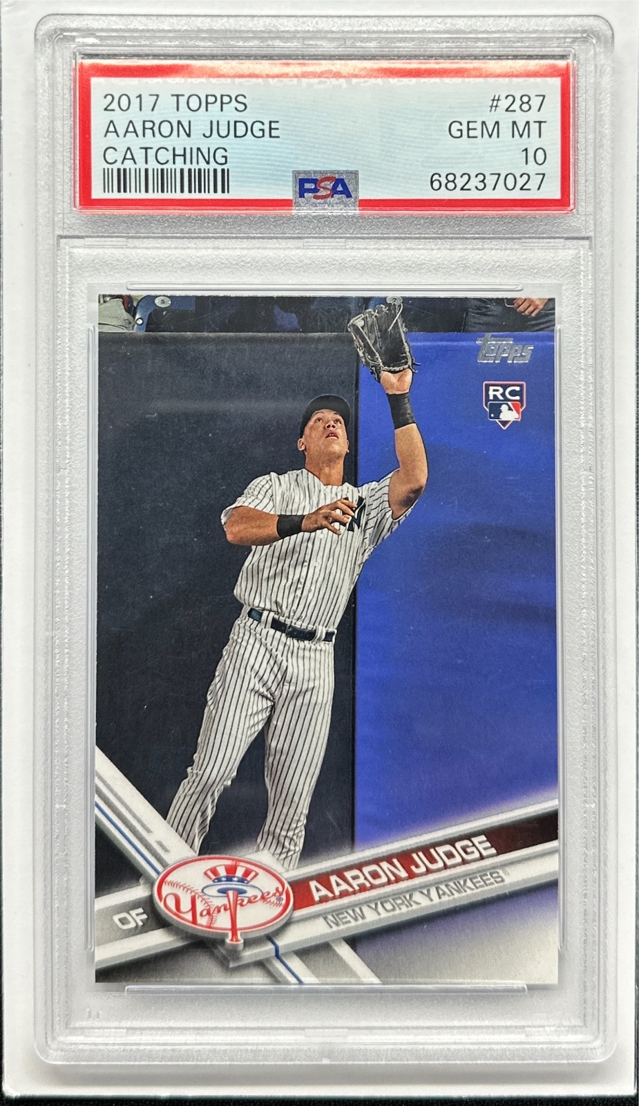2017 Topps Aaron Judge Rookie Card RC #287 PSA 10 New York Yankees GEM ...