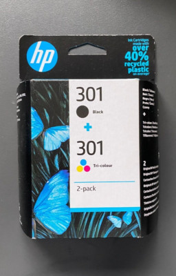 Genuine HP 301 Ink Combo Pack - BLACK + COLOUR (INC VAT) BOXED | eBay