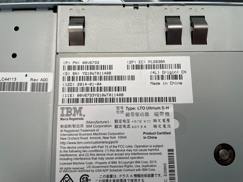 Dell TL4000 TL2000 IBM Ultrium 5-H LTO 5 HH 8Gb SW FC Tape Drive ...