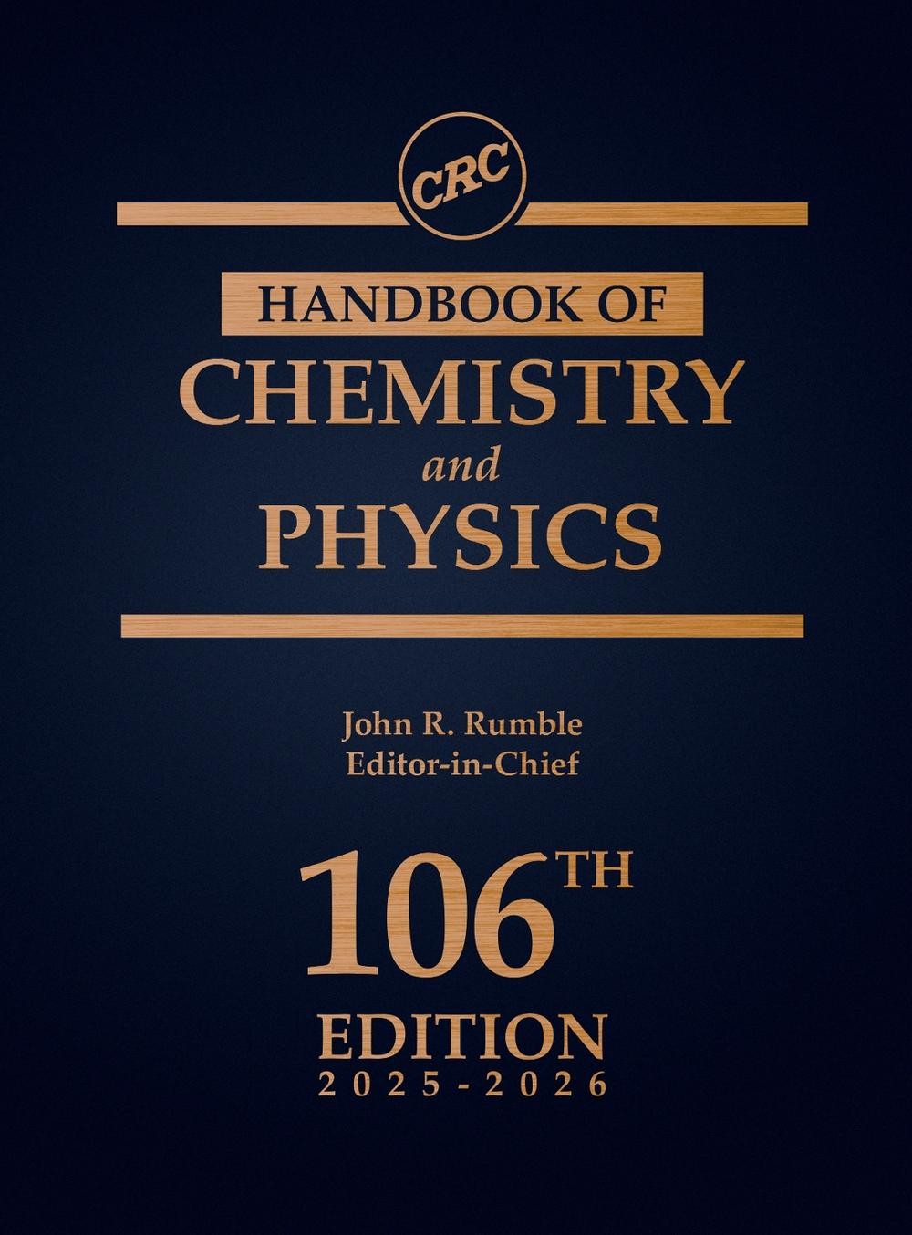 CRC Handbook of Chemistry and Physics by John Rumble Hardcover Book ...