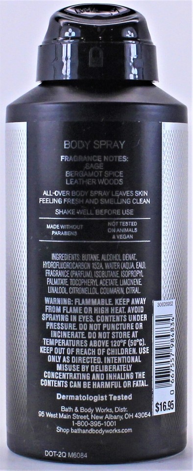 QTY 6 - Bath & Body Works GRAPHITE Deodorizing Body Spray for Men 3.7OZ ...