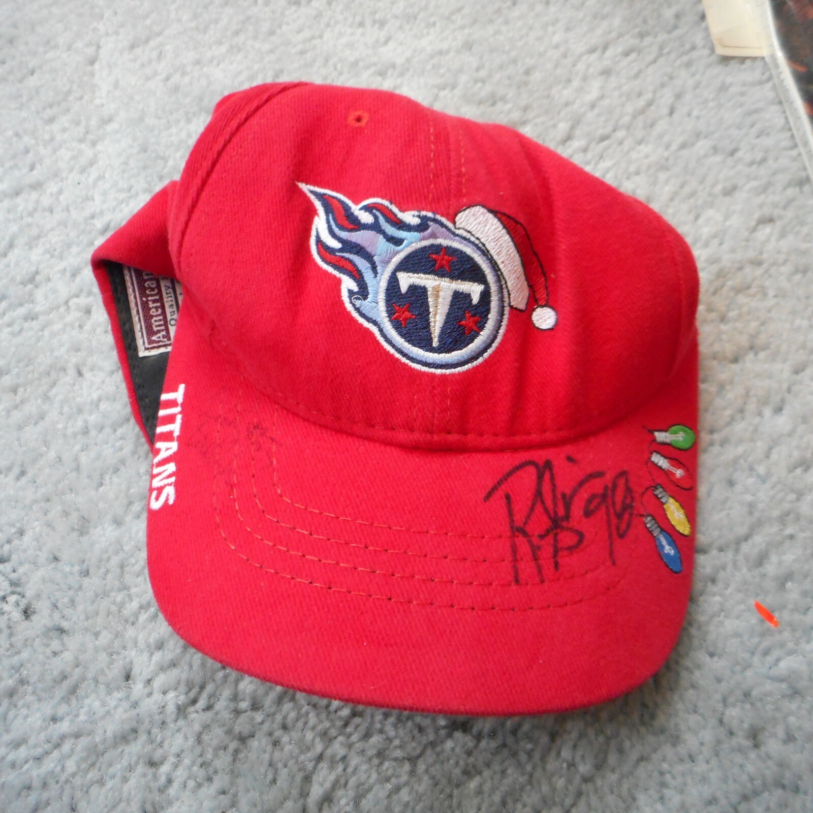 Tennessee Titans Keith Bullock & Robaire Smith Autographed Baseball Cap ...